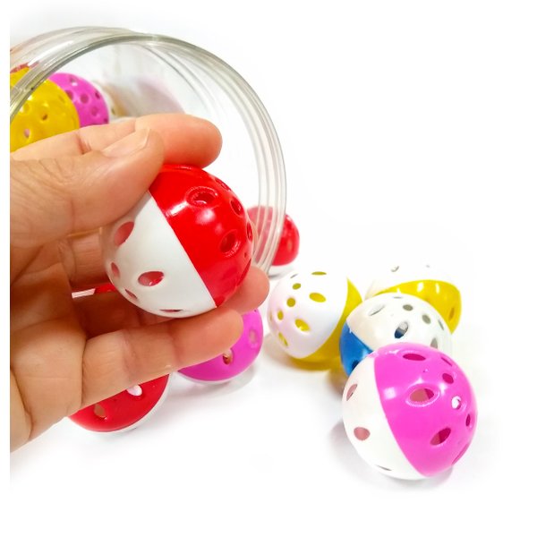Brinquedo Gatos Bolinha Grande Guizo 4,5cm Pote 36un.